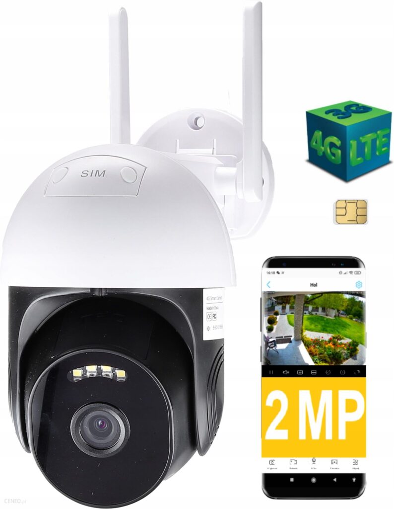Zintronic Kamera Obrotowa Ip Gsm 3G 4G Lte Sim 2Mp Full Hd – ringy